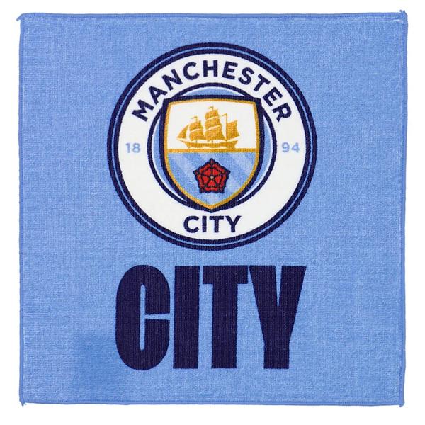 プレミアリーグ マンチェスターシティのハンドタオル。【素材】綿【サイズ】25×25cm