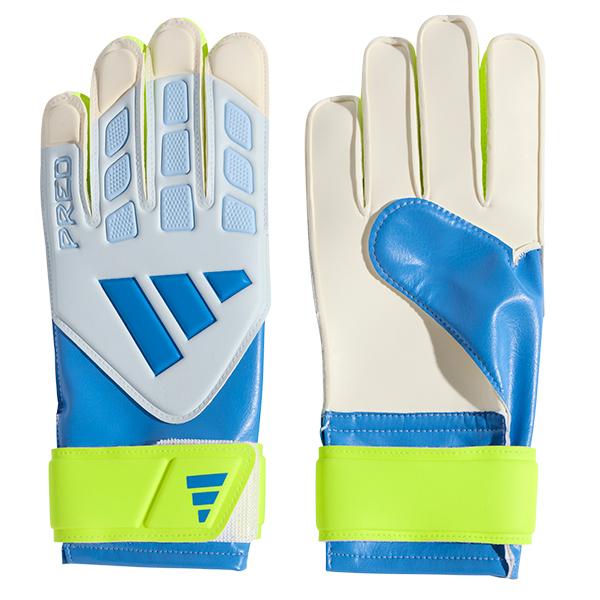 ピッチで子どもたちを支える、頼れる味方。プレデター　ゴールキーパーグローブ　トレーニング　ジュニア。プロ仕様のデザインを踏襲し、勝敗を左右するセーブを可能にするジュニア向けゴールキーパー　グローブ。ポジティブカットで快適な装着感と広いボール...