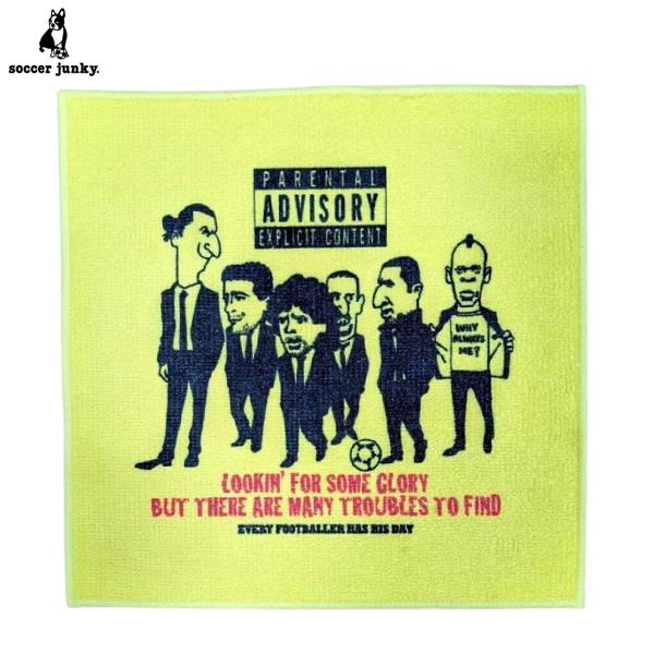 サッカージャンキー×Jerry『BAD BOYS2』ミニタオル。【素材】ポリエステル、コットン【カラー】27：イエロー【サイズ】20×20cm