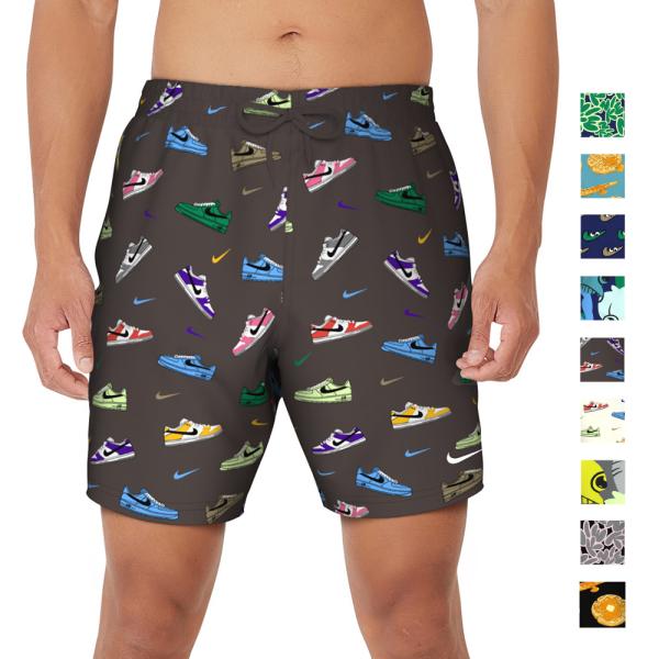 爆買 【特徴】面に施されたシーズンプリントが特徴のボレーショーツ。さらっとした肌触りで軽い履き心地。付属のドローコードによりウエスト調節が可能。股下7インチ（17.7cm）、サイドポケット、ショーツ型インナーつき。【品質】表地　ポリエステル...