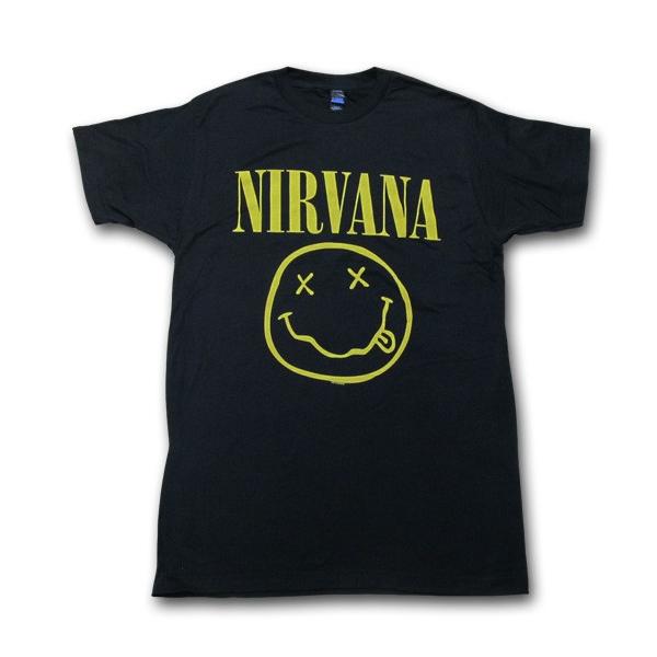 著名なアーティストやミュージシャンとのコラボTシャツなどを展開するLIVENATION から半袖Tシャツが入荷です♪NIRVANAのロゴで有名なこのニコちゃんマーク♪はっきりとした意味は諸説あり不明ですが、カート・コバーン自身が描いた絵には...