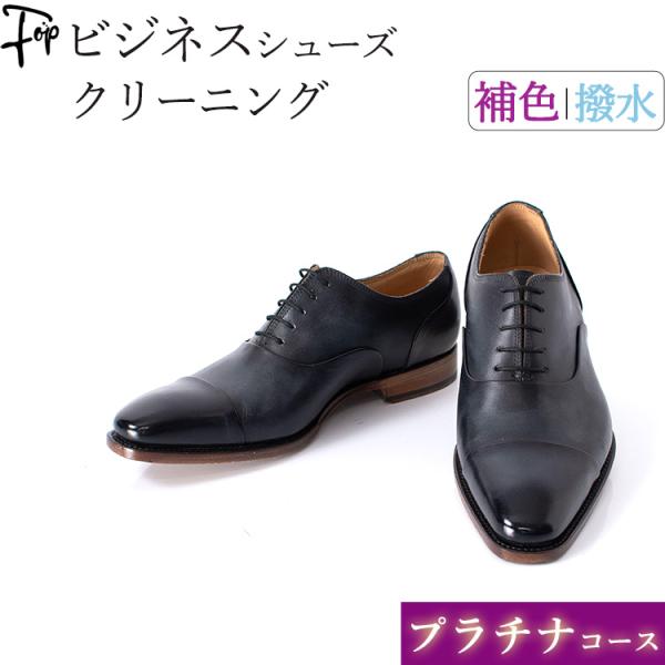 ビジネスシューズ 革靴 クリーニング 補色|カラーリング 丸洗い 手洗い ビジネスシューズクリーニング メンズ 専門店 除菌 消臭 色褪せ 水洗い 宅配 本革 靴 カビ 防水加工 ブランド シューズケア シューズ お手入れ【プラチナコース】...