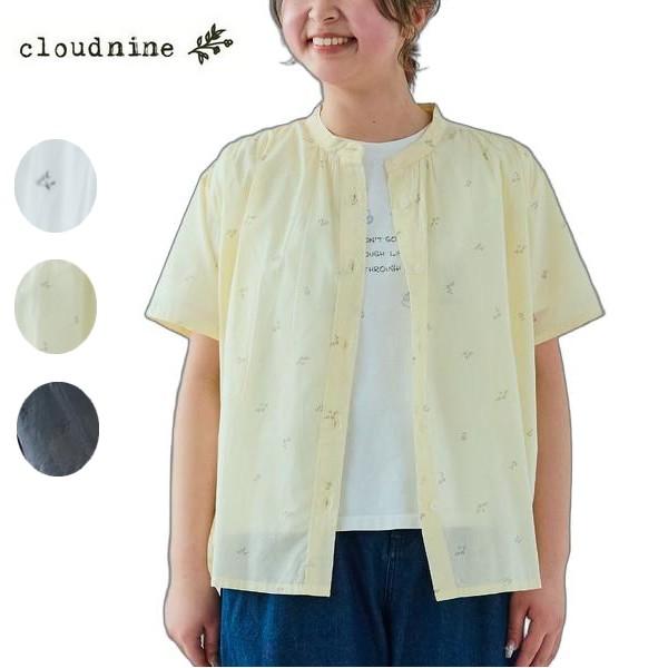 商品名：cloud nine クラウドナイン コットンシアーボイル花柄プリントブラウス花柄プリントがきれいなフェミニンなブラウス。軽やかなコットンシアーボイル生地は程よい透け感があり涼し気な印象に。いろんなスタイルに合わせられるアイテムです...