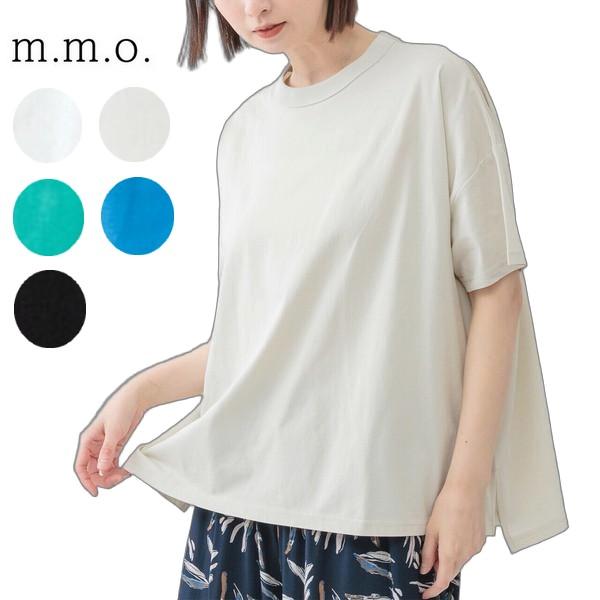 商品名：m.m.o クルーネックサイドスリット半袖カットソーしなやかな風合いで優しい肌触りのプルオーバー。接触冷感加工でひんやりと快適。ゆったりとしたシルエットで楽な着心地です商品詳細サイズ：【フリー】身幅 70cm、着丈 62/65cm※...