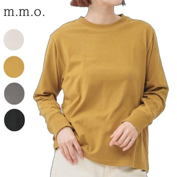 商品名：m.m.o クルーネック長袖無地ｔシャツ柔らかく肌に馴染むコットン天竺生地のｔシャツ。程よくリラックス感のあるシルエットでデイリーユーズにピッタリ。衿元と袖口はリブ仕様で着脱もラクラクです商品詳細サイズ：【フリー】身幅 52cm、着...
