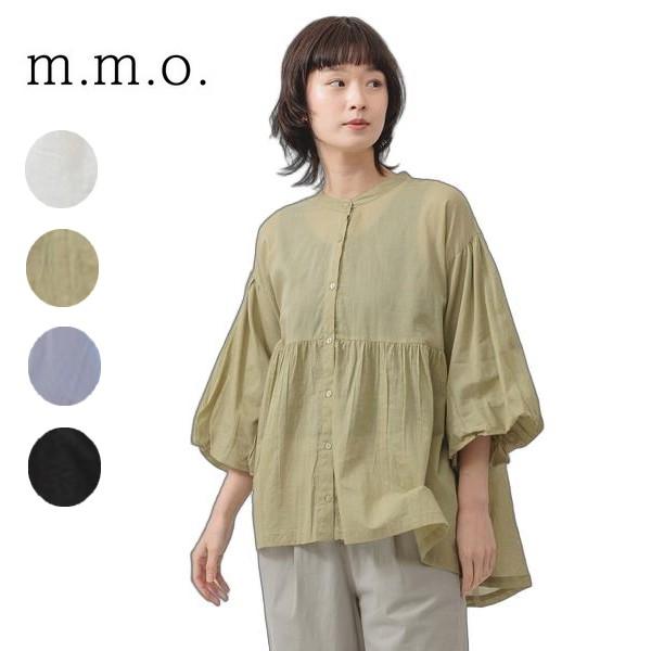 商品名：m.m.o 袖バルーンブラウスふんわりとした立体感が魅力のバルーン袖ブラウス。前後ギャザー入りで自然な広がりと軽やかな表情をプラス。通気性の優れたコットン素材で初夏の装いにピッタリです商品詳細サイズ：【フリー】身幅 65cm、着丈 ...