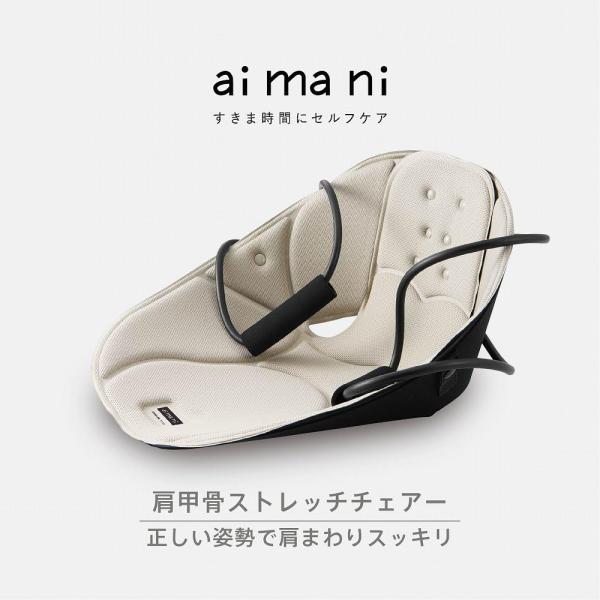 KING JIM キングジム aimani 肩甲骨ストレッチチェアー サンドベージュ 肩甲骨 ストレッチャー 肩甲骨はがし