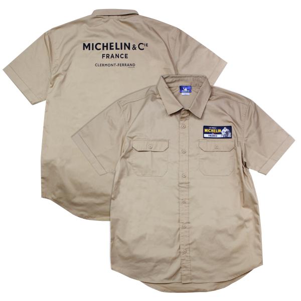 素材：ポリエステル 65％ / コットン 35％生産国：中国1枚での着こなしはもちろん、ボタンを開けてTシャツの上に羽織っても様になるワークシャツです。T/Cツイル（コットン35％ ポリエステル65％）使用で、程よい光沢があり固すぎないため...