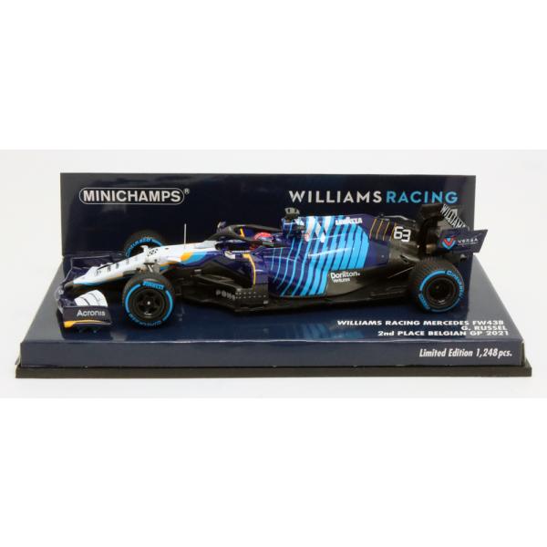 通常価格 19,250円 → 50%OFF 9,625円ブランド：ミニチャンプススケール：1/43品番：417211363素材：レジンチーム：ウィリアムズドライバー：ジョージ ラッセル年号：2021年備考：ベルギーGP雨の予選で速さを見せフ...