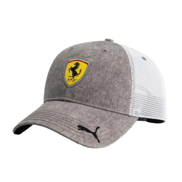 サイズ：フリーサイズ素材：コットン50%、ポリエステル50%製造国：フィリピン背面はメッシュ素材を使用し、通気性に優れた快適な着用感を実現。シンプルなデザインで、正面にSFロゴ、つば部分にプーマロゴがアクセント。特にSFロゴは、布製のパッチ...