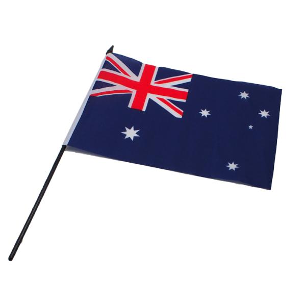 旗のサイズ：15x22.5cm素材：ポリエステルプラスチックポール付き使い易いハンディータイプの小旗です！これなら周りの観戦者の邪魔になりません！