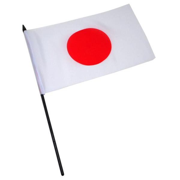 旗のサイズ：15x22.5cm素材：ポリエステルプラスチックポール付き使い易いハンディータイプの小旗です！これなら周りの観戦者の邪魔になりません！