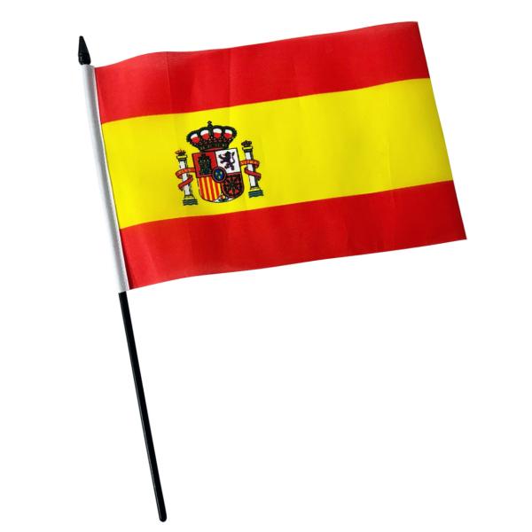 旗のサイズ：15x22.5cm素材：ポリエステルプラスチックポール付き使い易いハンディータイプの小旗です！これなら周りの観戦者の邪魔になりません！