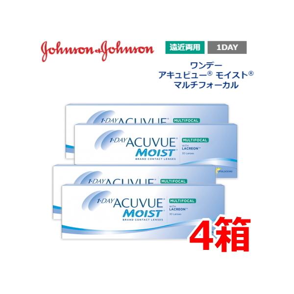 ワンデー アキュビューモイスト遠近両用 30枚入り BC：8.4mm DIA：14.3mm 度数：+5.00〜-9.00（0.25ステップ） 加入度数：LOW(+1.25)、MID(+1.75)、HIGH(+2.50) 承認番号：21600...