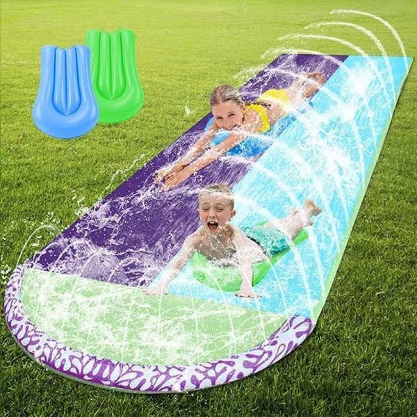 ウォータースライド 4.8m 6m ウォータースライダー 大きい 噴水マット プレイマット 噴水プール 水遊び 夏用品 おもちゃ 全2色 2サイズサイズ：S=480*140cm                  M=550*145cm   ...