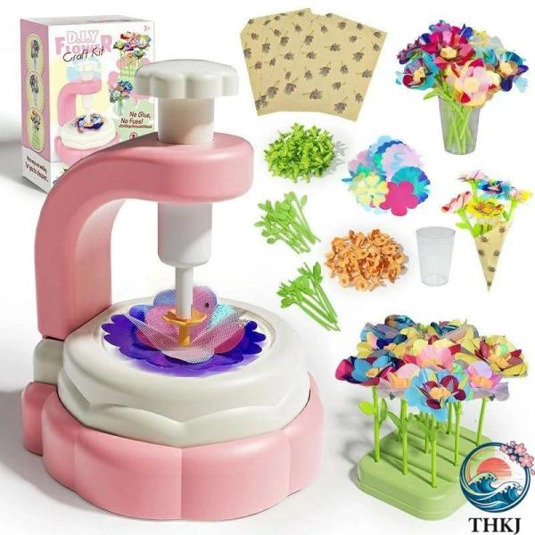 ポイント  【お子様の創造力を花咲かせるDIYフラワーキット】クリスマスプレゼント 子供、1?6歳のお子様向けのメイキングトイが、美しいブーケ作りをお手伝い！すべての材料が揃っているから、すぐに想像力を発揮して素敵なお花を作れます。小学生女...