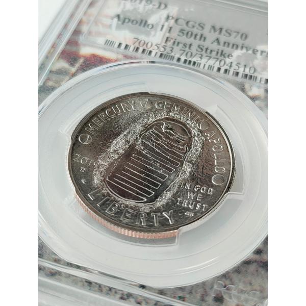 アポロ11、月面着陸の50周年記念コインです。希少!!しかもFirstStrike。PCGS 3,556枚のみ認定されています。○貴重なコインのご説明発行国： アメリカ直径： 30.61 mm重量： 11.34 g （0.365トロイオンス...