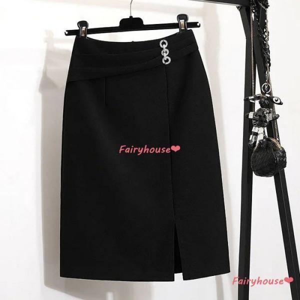 qing628411【素材】：ポリエステル【カラー】ブラック  アイボリー【サイズ】：（約）【S】ウエスト/64 ヒップ/88 スカート丈/58 (cm）【M】ウエスト/68 ヒップ/92 スカート丈/58 (cm）【L】ウエスト/72 ヒ...