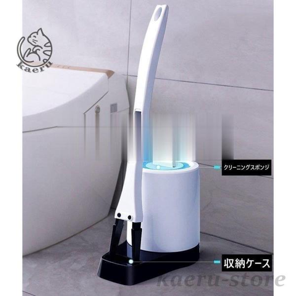 取替式スポンジがフチ裏までズバッとかきとる！これだけでラクラク汚れスッキリ洗剤付きのトイレクリーナー。【セット内容】本体ブラシ+取り替え用スポンジ10枚スポンジのカラーはランダムに発送致します。【トイレクリーナー】ブラシヘッドには、トイレ内...
