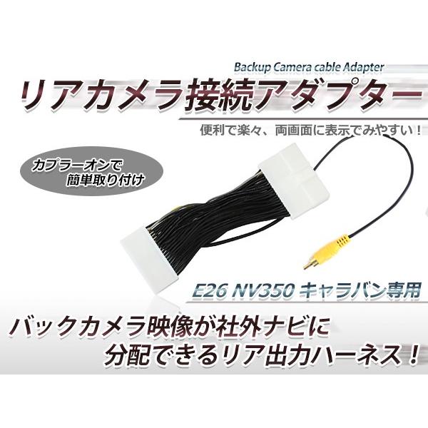 【商品詳細】・対応車種一覧：       ▼日産       NV350キャラバン （メーカーオプションバックビューモニター装着車） H24.6〜H29.6 E26 ・リア メーター裏 メーカーオプションナビ メータパネル内のカメラ映像は映...