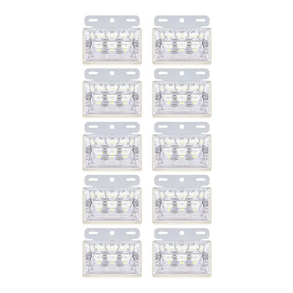 【商品詳細】・商品仕様：電源：24V 24V-50V範囲サイズ：（約）縦65mm / 横102mm / 厚み33mm発数：サイドマーカー 8発 ダウンライト 12発カラー：白＆白配線：黒：アース / 黄：プラス（最大点灯） / 赤プラス（減...