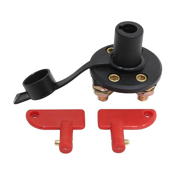 【商品詳細】・仕様：【商品内容】カットオフスイッチ（2極）×1レバー×2・電圧：DC12V・カラー：ブラック/レッド・ボルト径：約10mm・ボルトピッチ：約35mm・取付穴径：約5mm※その他寸法は画像をご確認ください。【商品説明】【 カッ...