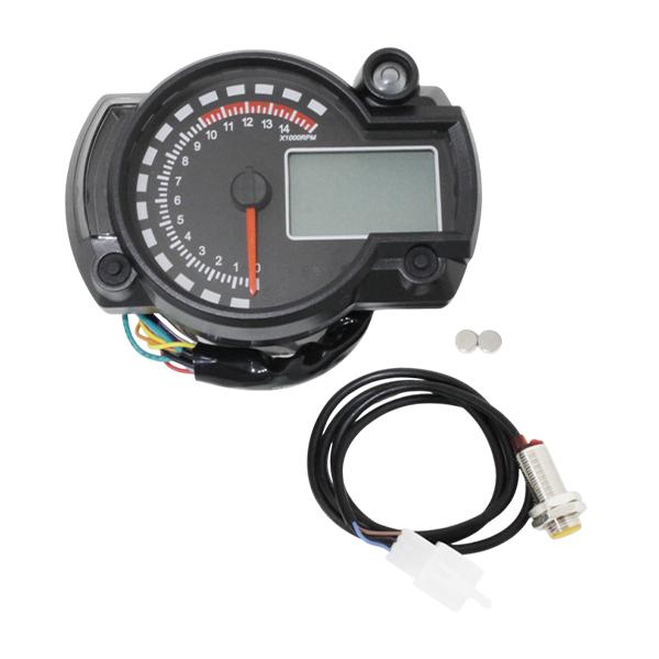 【商品詳細】・商品仕様：【スピードセンサータイプ】磁石式【タコメーター】電気式(接続方法：(1)プラグコードに巻きつけ(2)ジェネレーターから２スト・４スト設定可能タイヤ外周設定可能【サイズ】高さ：約100mm 横幅：約140mm 縦幅：約...