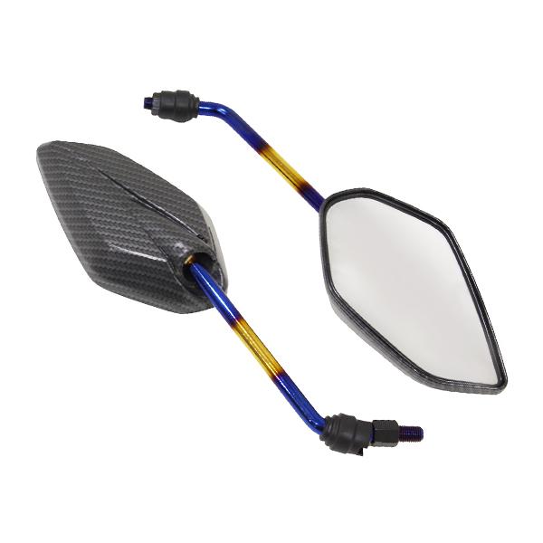 【商品詳細】・仕様：ネジピッチ：M10カラー：チタン風セット内容：左右セット【商品説明】汎用のチタン風ミラーです。サイズが合いましたら様々な車種に取付可能です。送料：送料無料 (沖縄・離島・一部地域は別途送料加算となります)詳細は以下をご確...