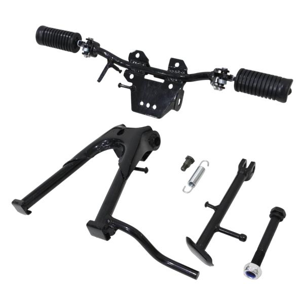 【商品詳細】・商品仕様：■対応車種シャリー ダックス■カラーブラック■セット内容商品画像に記載【商品説明】シャリー ダックス センタースタンド サイドスタンド ステップシャリー ダックスに取り付け可能なステップとスタンドのセットです。サイド...