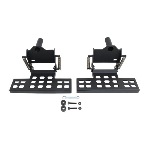【商品詳細】・参考適合車種：メーカー：ダイハツ車種：ハイゼットトラック / ジャンボ型式：S500P S510P年式：H26.9〜カラー：ブラックセット内容：左右セット【商品説明】ステップ板はしっかりと幅があるので安定感があります。アオリ開...