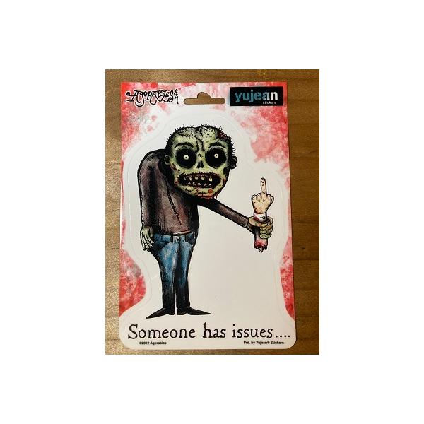 アメリカ　YUJEAN 製AGORABLES デザインZOMBIES SOMEONE HAS ISSUES...誰かの最後のメッセージFUCK YOU  ファックユー【素材・サイズ(おおよそ)】クリスタルクリア　プラスティック製、10cmX...