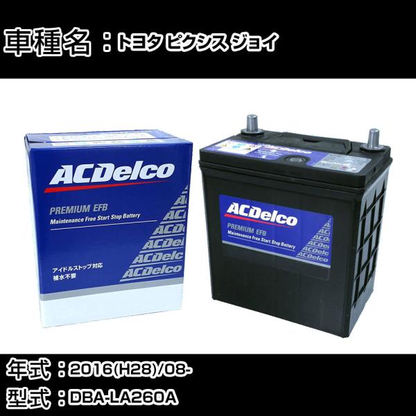 トヨタ ピクシス ジョイ 【年式型式】2016(H28)/08- DBA-LA260A 【仕様】660cc/ISS/寒冷地 適合参考 ACデルコ EFBM-42