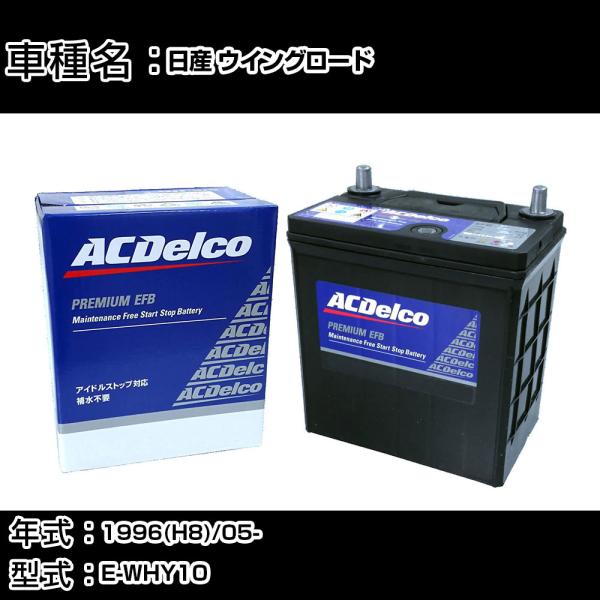 日産 ウイングロード 【年式型式】1996(H8)/05- E-WHY10 【仕様】1800cc/標準地 適合参考 ACデルコ EFBN-55
