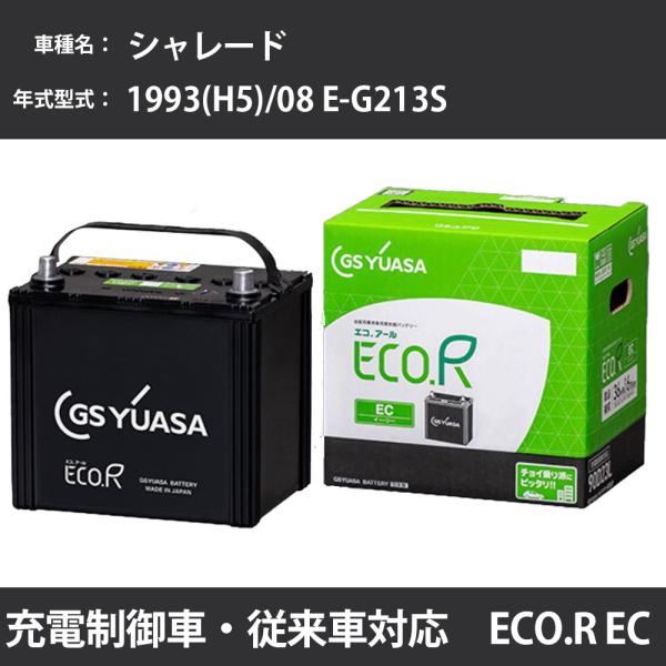 ダイハツシャレード【年式型式】1993(H5)/08【仕様】1500cc/標準地【適合参考】 GSユアサ ECシリーズ EC-60B19L