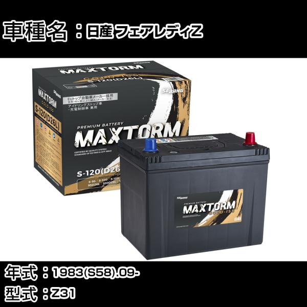 日産 フェアレディZ【年式型式】1983(S58).09-/Z31【仕様】2000cc/寒冷地 適合参考MAXTORM GOLD-ISS S-120(D26L)
