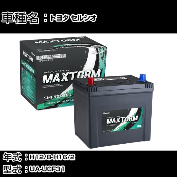 トヨタ セルシオ 【年式型式】H12/8-H16/2 UA-UCF31 【仕様】4300cc/標準地仕様車 適合参考  MAXTORM SMF(シールド) SMF90D26R