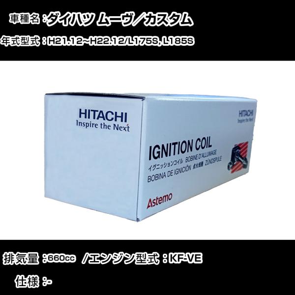 ダイハツ ムーヴ／カスタム 【年式型式】H21.12〜H22.12 L175S, L185S 【排気量】660cc 【販売本数】3本 【備考】-
