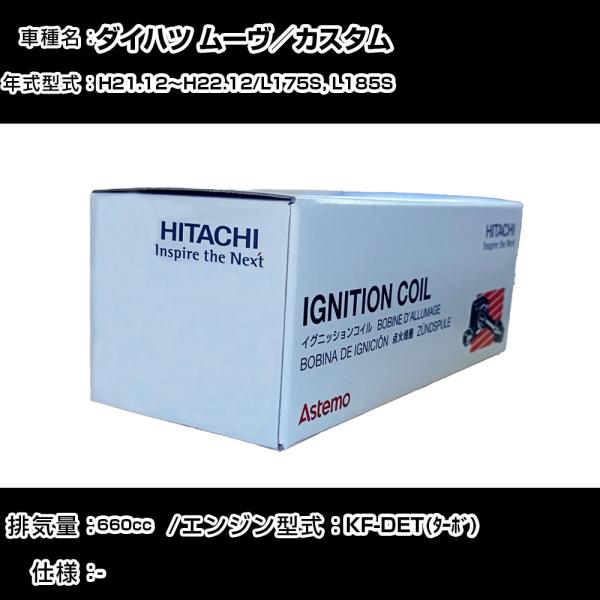 ダイハツ ムーヴ／カスタム 【年式型式】H21.12〜H22.12 L175S, L185S 【排気量】660cc 【販売本数】3本 【備考】-