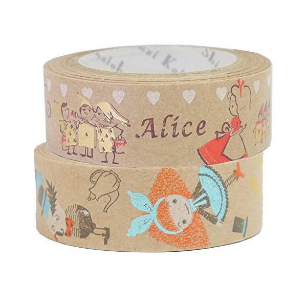 Shinzi Katoh(シンジ カトウ)デザインの、クラフト紙に、ゴールドとシルバーの箔押しとカラー印刷がされている、デコレーションテープです。えんぴつ、ボールペン、水性ペンでも書き込みをすることができます。缶ペンケース、スマホカバー、リ...