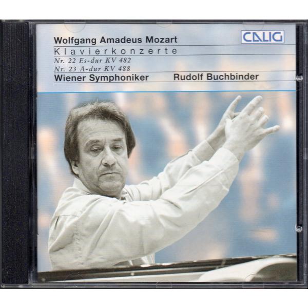 ●モーツァルト：ピアノ協奏曲第22番，第23番■ルドルフ・ブッフビンダー(p, 指揮) ウィーンsoCD// 海外盤 {DDD} CALIG＊CAL 51 015　発売：99年／録音：1998年LIVE／収録時間：57分　+++