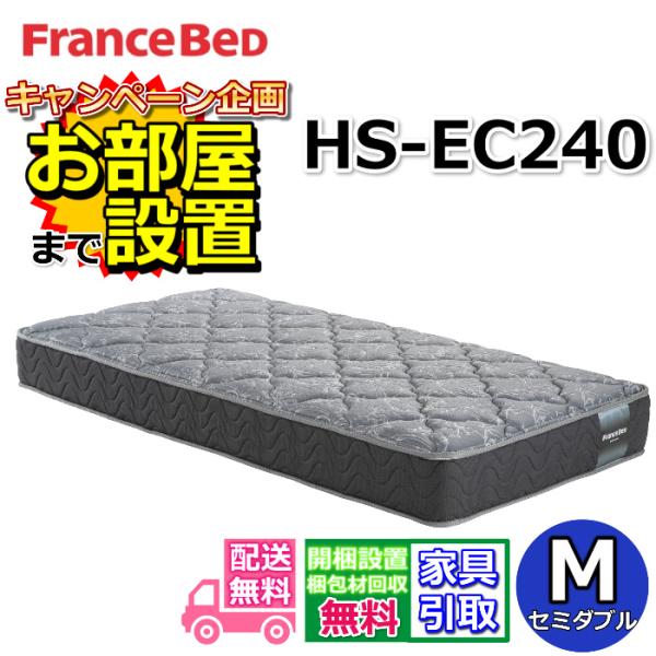 【商品名】マットレス HS-EC240【サイズ】幅1220×長さ1950×厚み240【特徴】フランスベッドネット限定モデルホテルの寝心地を再現したマットレスが新登場！硬めのスプリングを搭載したしっかり硬めの寝心地です。一本の鋼線を編み上げた...