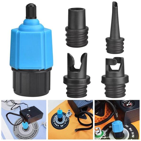 【商品名】　EMAGEREN バルブアダプター sup 空気入れ アダプター sup バルブアダプター ポンプアダプター SUP 4ノズル インフレータ 【商品説明】　・【4種類のノズル】4つ専門用のノズルが付いているので、様々なバルブに対...