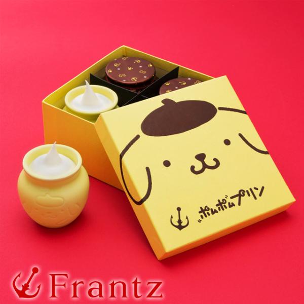 (敬老の日 秋ギフト ギフト お菓子)(神戸スイーツ)ポムポムプリン×神戸フランツパステルカラーが可愛い、ポムポムプリンの素焼きの壷に入ったとろとろプリンは、まさにすくって食べるような魔法の食感！カスタードが濃厚なプリンの上には、ふんわり甘...