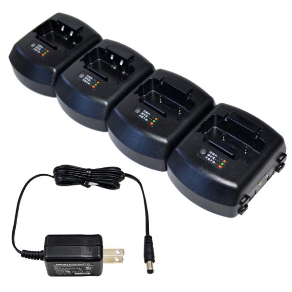 ●4台まで連結して同時充電が可能な特定小電力トランシーバー用急速充電器●【 充電器 FBC-5RS 】×4個 ＋ ACアダプタ[ AC-3 ] ×1個 が同梱されたセットです。●本製品を使用して充電するには、弊社製品 [ 充電式ニカドバッテ...