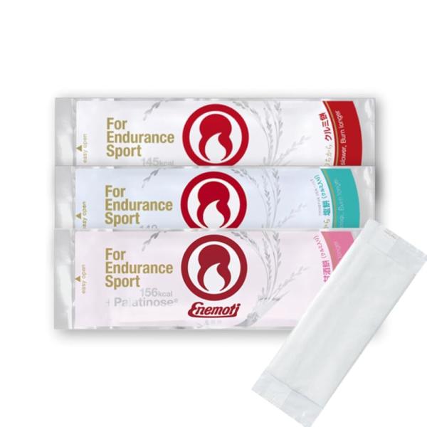 「商品情報」Enemoti (エネもち)恵根餅お試し3種(クルミ・塩・甘酒) 40g×各1個ぴったりサイズの簡易おしぼりセットスポーツ時のエネルギー補給食忙しい方の朝食エナジーバーマラソンロードバイクトライアスロントレラン登山えねもちエネモ...