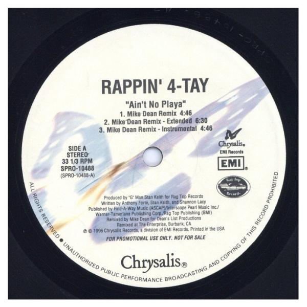 製造国 : US　　リリース年 : 1996　　レーベル : Chrysalis　　品番 : SPRO-10488　　　　ジャケステッカー無し。Bayの重鎮が'96にリリースしたアルバム"Off Parole"からのシングルカット。G Ma...