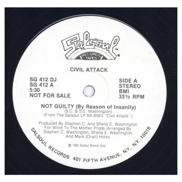 製造国 : US　　リリース年 : 1983　　レーベル : Salsoul Records 　　品番 : SG 412 DJ 　　　　スリ傷有るがプレイＯＫ。Slaveを脱退したSteve WashingtonがSalsoulからリリース...