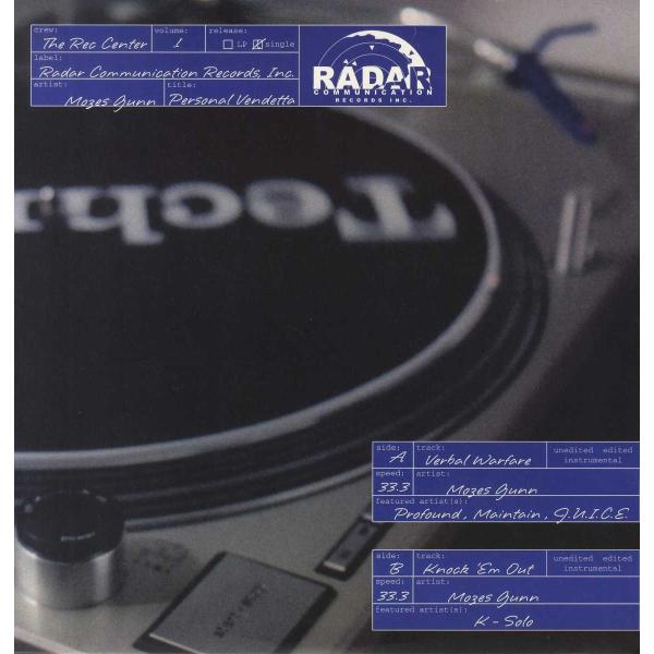 製造国 : US　　リリース年 : 2000　　レーベル : Radar Communication Records　　品番 : RCR001MG001-12　　　　激レアアングラアルバム"Lonely People"で知られるRec Ce...