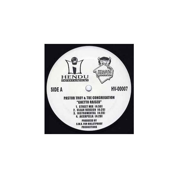 製造国 : US　　リリース年 : 2001　　レーベル : HENDU　　品番 : HV-00007　　　　スリ傷有るがプレイＯＫ。'01のアルバム"Ghetto Raised"からのタイトルシングル!! 頭からサイレンが鳴り響くスリリン...