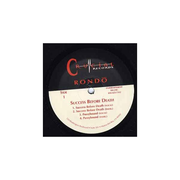 製造国 : US　　リリース年 : 1999　　レーベル : CRVCIAL　　品番 : S39520　　　　ウェッサイドマイナー盤！'99の"Success Before Death"から4曲収録EP！派手なシンセにPianoも乗るキャッ...